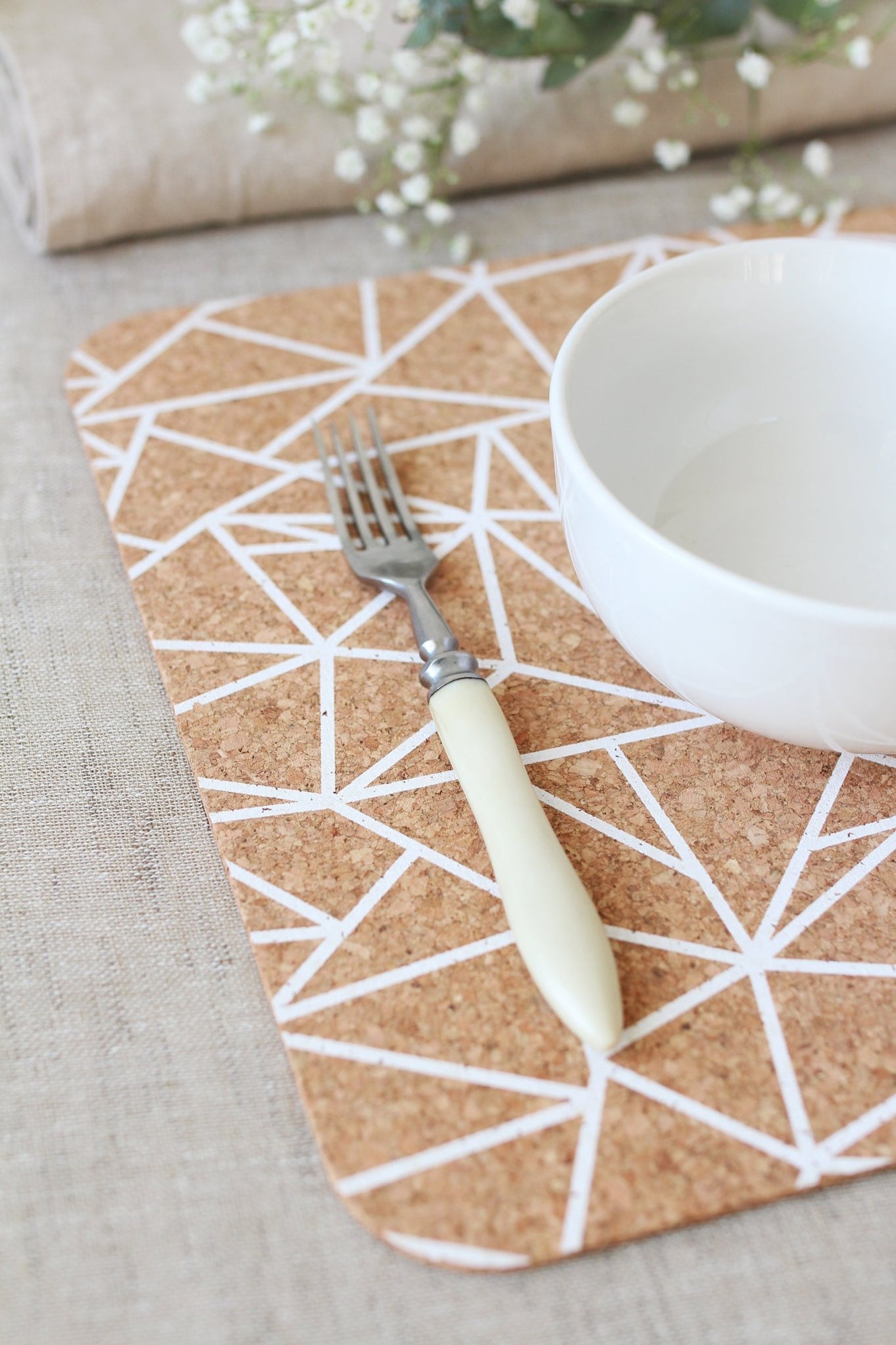 Kamštienos padėkliukai (stačiakampiai su baltu raštu) — Nula ...